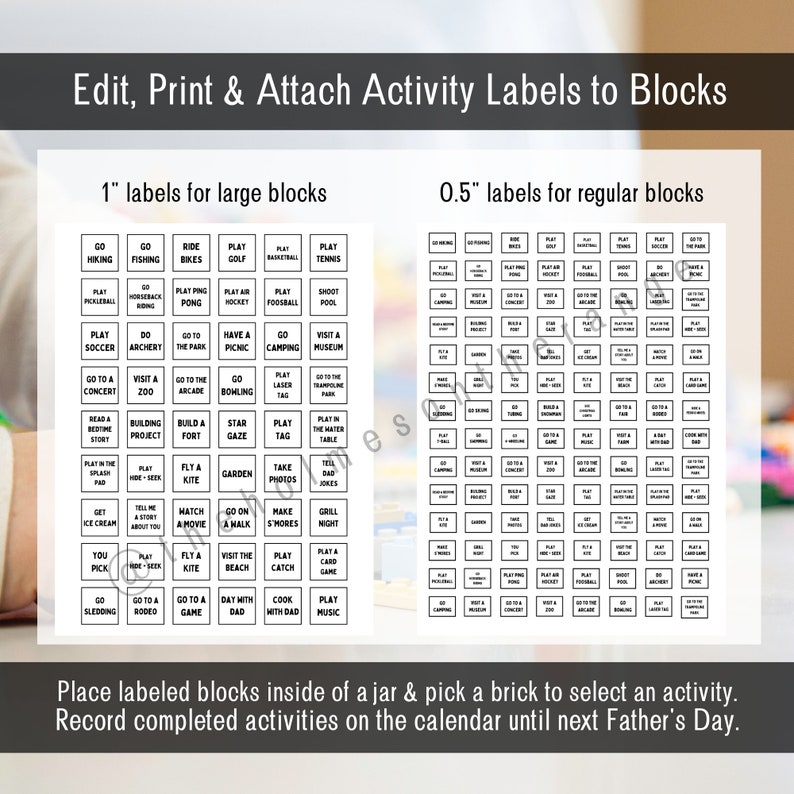 Building Memories With Dad Printable Kid's Craft for - Etsy