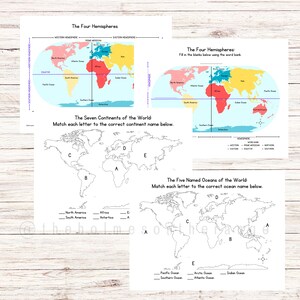 World Geography Maps and Activities Set | Continents Latitude Longitude ...
