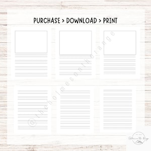 Writing Paper With Picture Box and Blank Practice Sheets | Printable ...