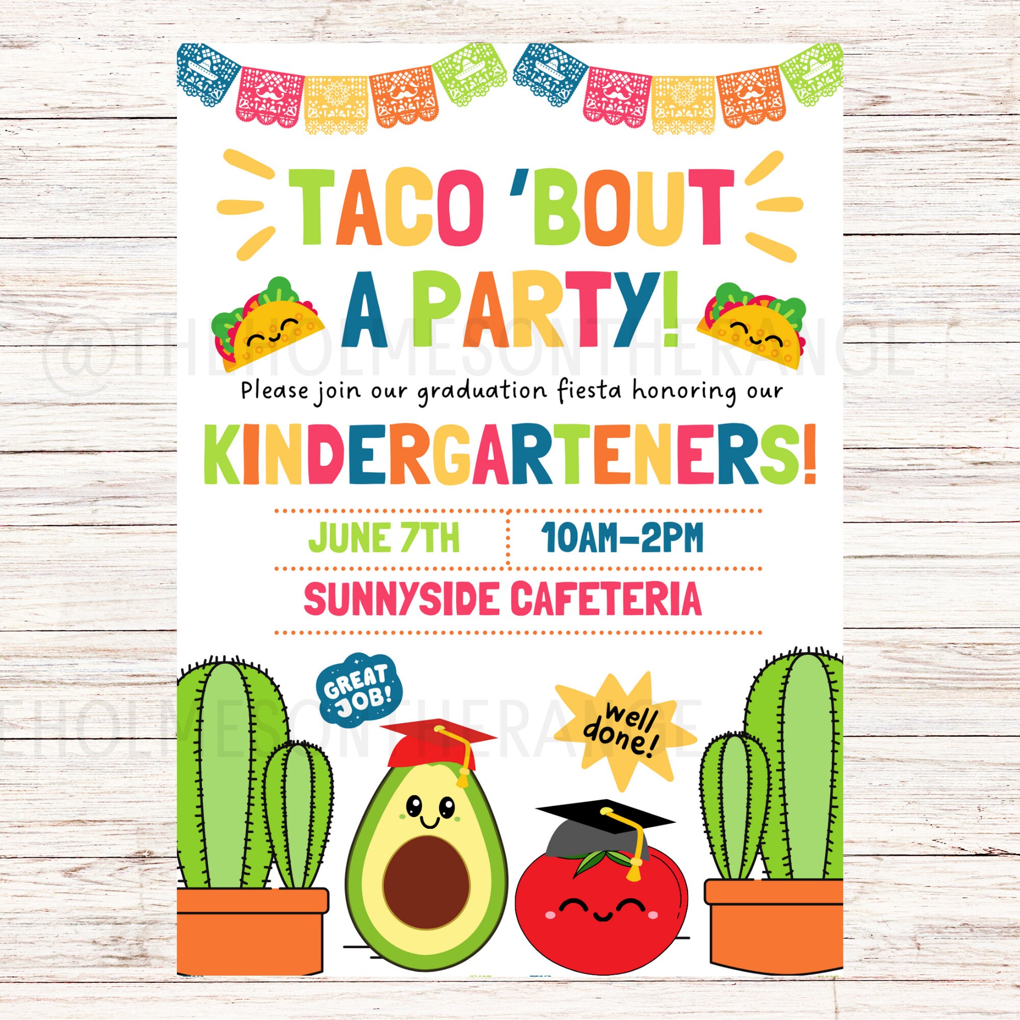 Editable Preschool Graduation Invite | Prek Elementary School Grad ...