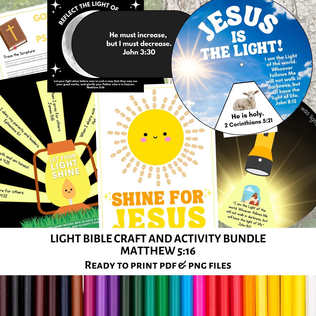 Light Bible Crafts for Kids | Matthew 5:16 Sunday School Craft | Let ...