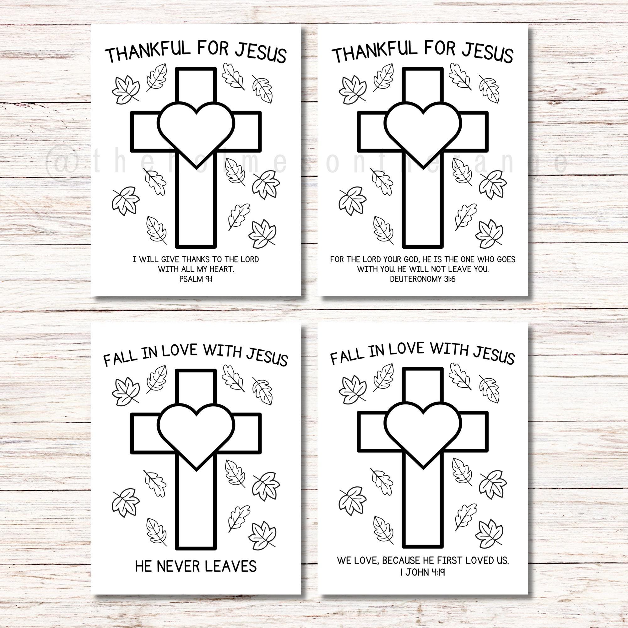 Fall in Love With Jesus Snack Mix Label and Craft Bundle | Thankful for ...