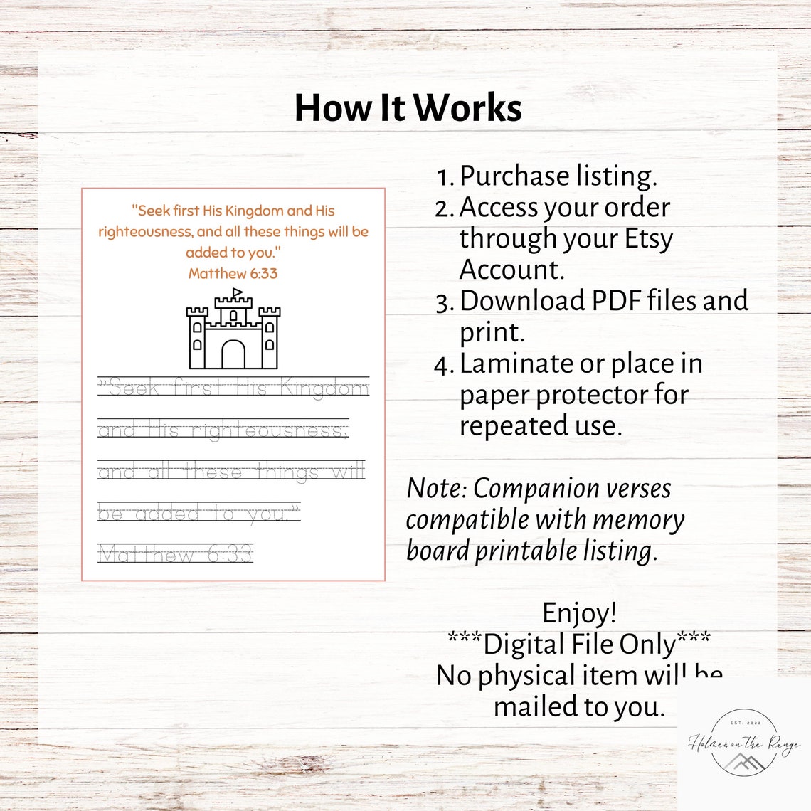 Set of 56 Memory Verse Printable Handwriting Practice Sheets NASB NIV ...