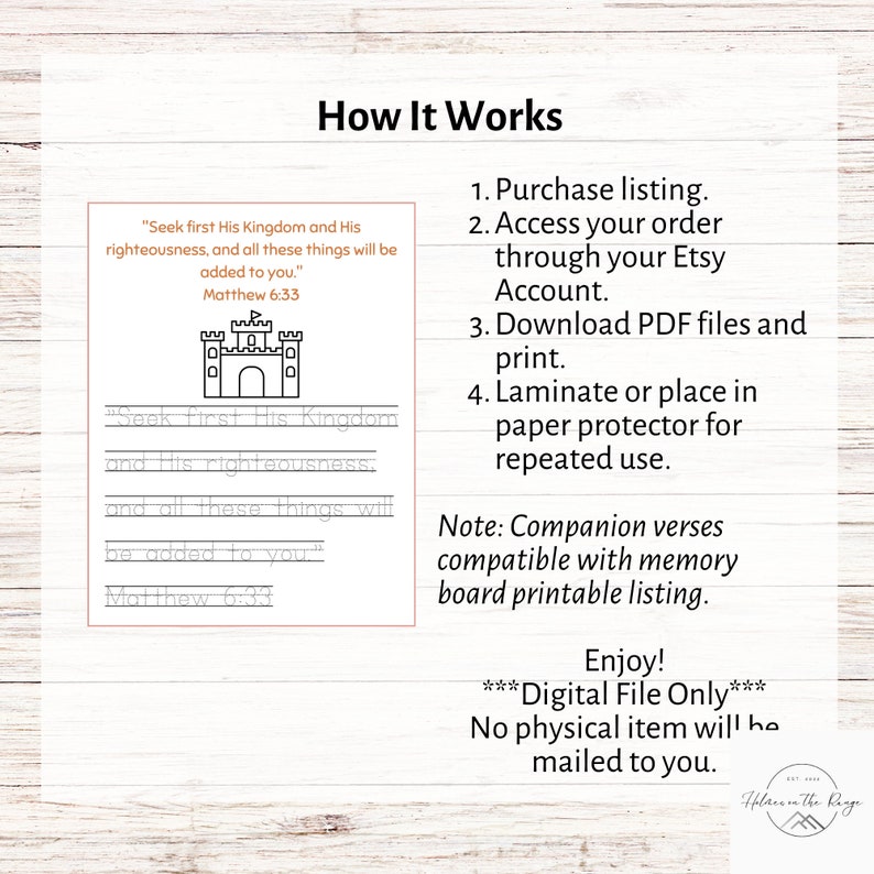Set of 56 Memory Verse Printable Handwriting Practice Sheets NASB NIV ...