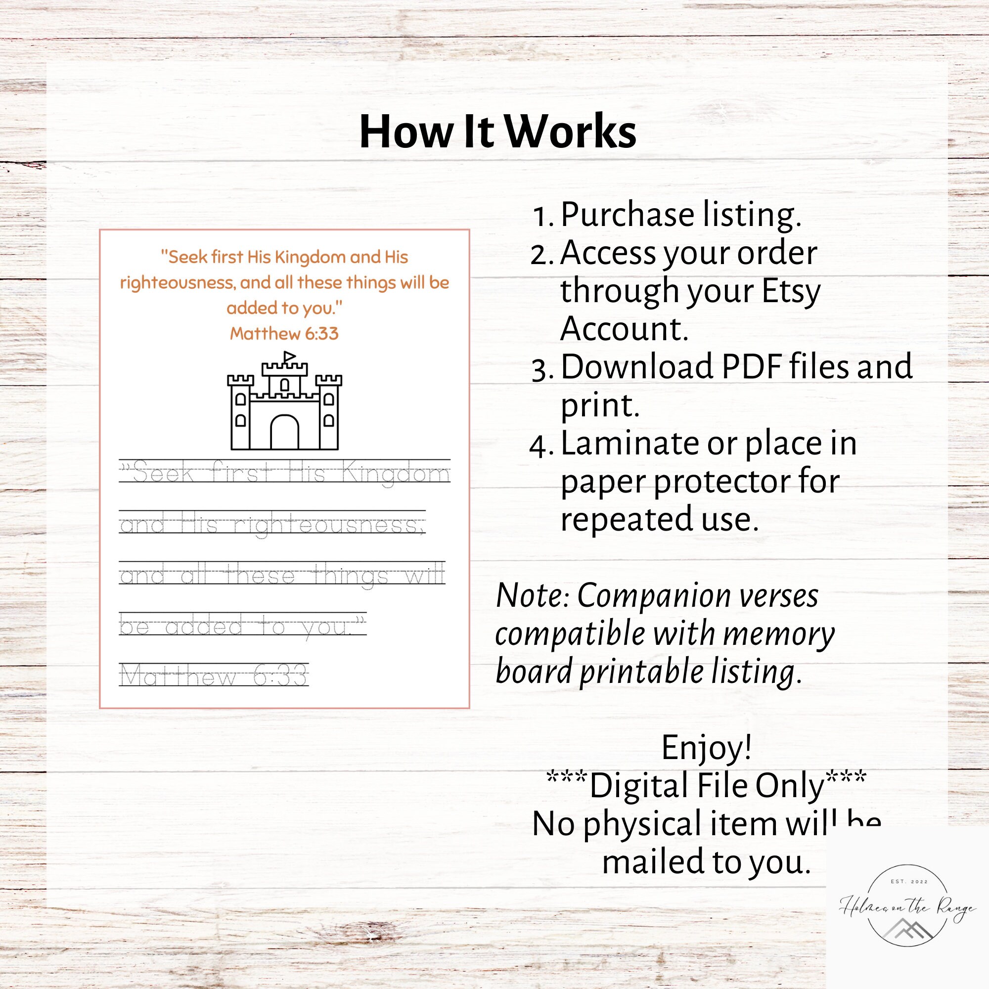Set of 56 Memory Verse Printable Handwriting Practice Sheets NASB NIV ...