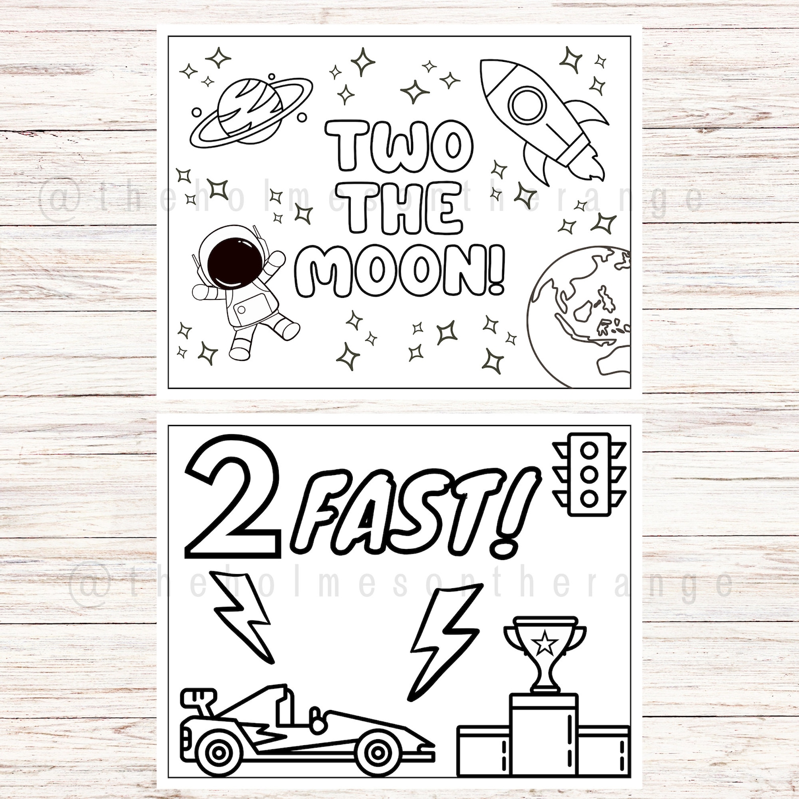 Birthday Party Coloring Sheets for Kids 2nd Birthday Printable Kids ...