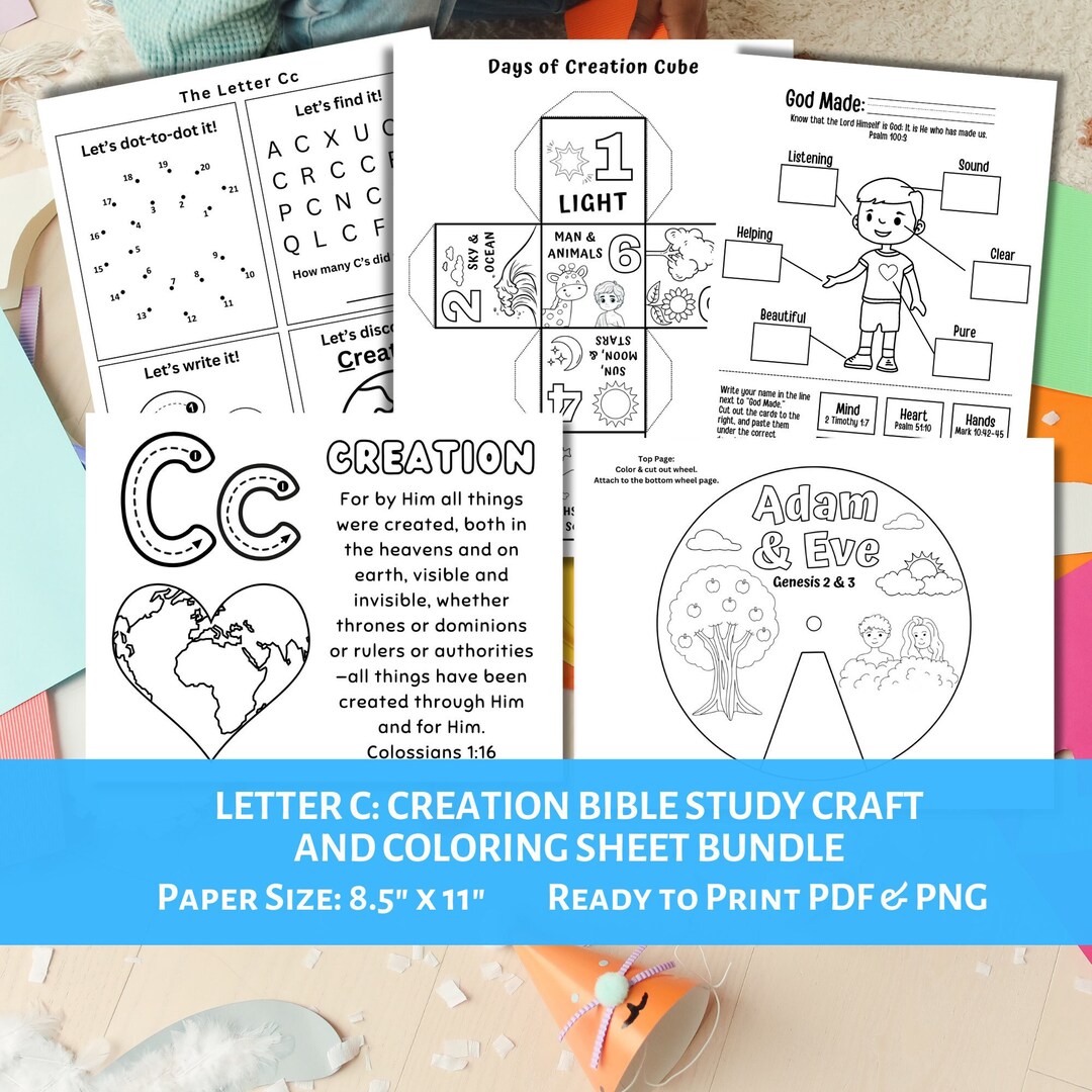 Letter C Creation Kids Bible Crafts | Genesis 1 Kids Bible Lesson ...