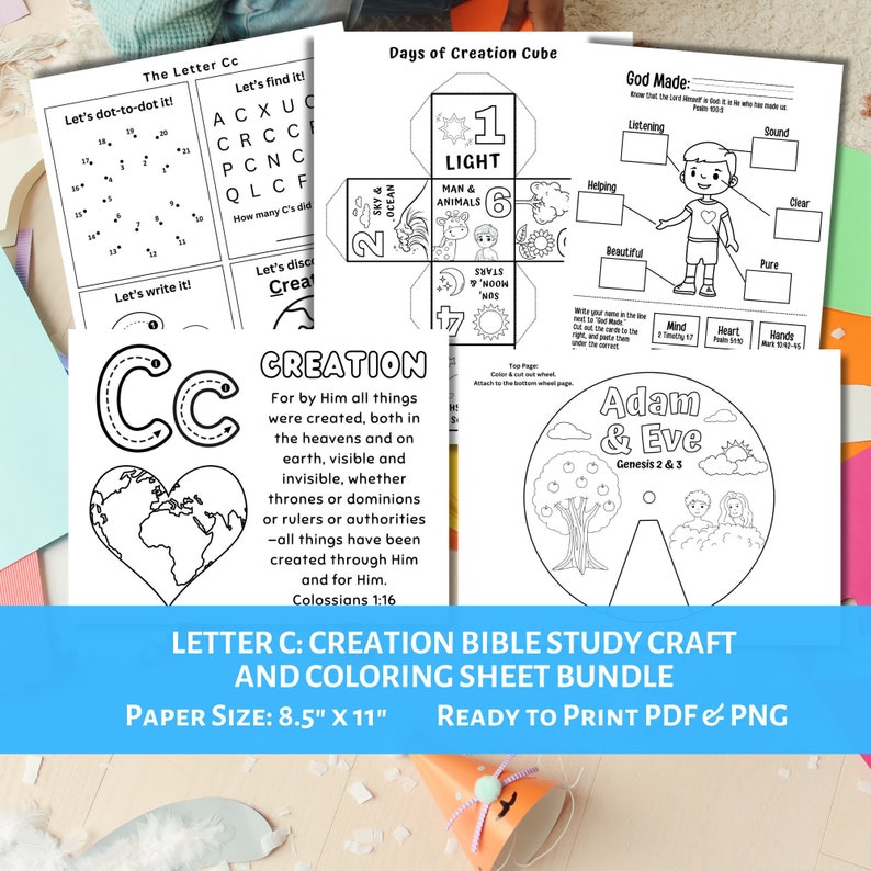 Letter C Creation Kids Bible Crafts Genesis 1 Kids Bible Lesson Memory ...