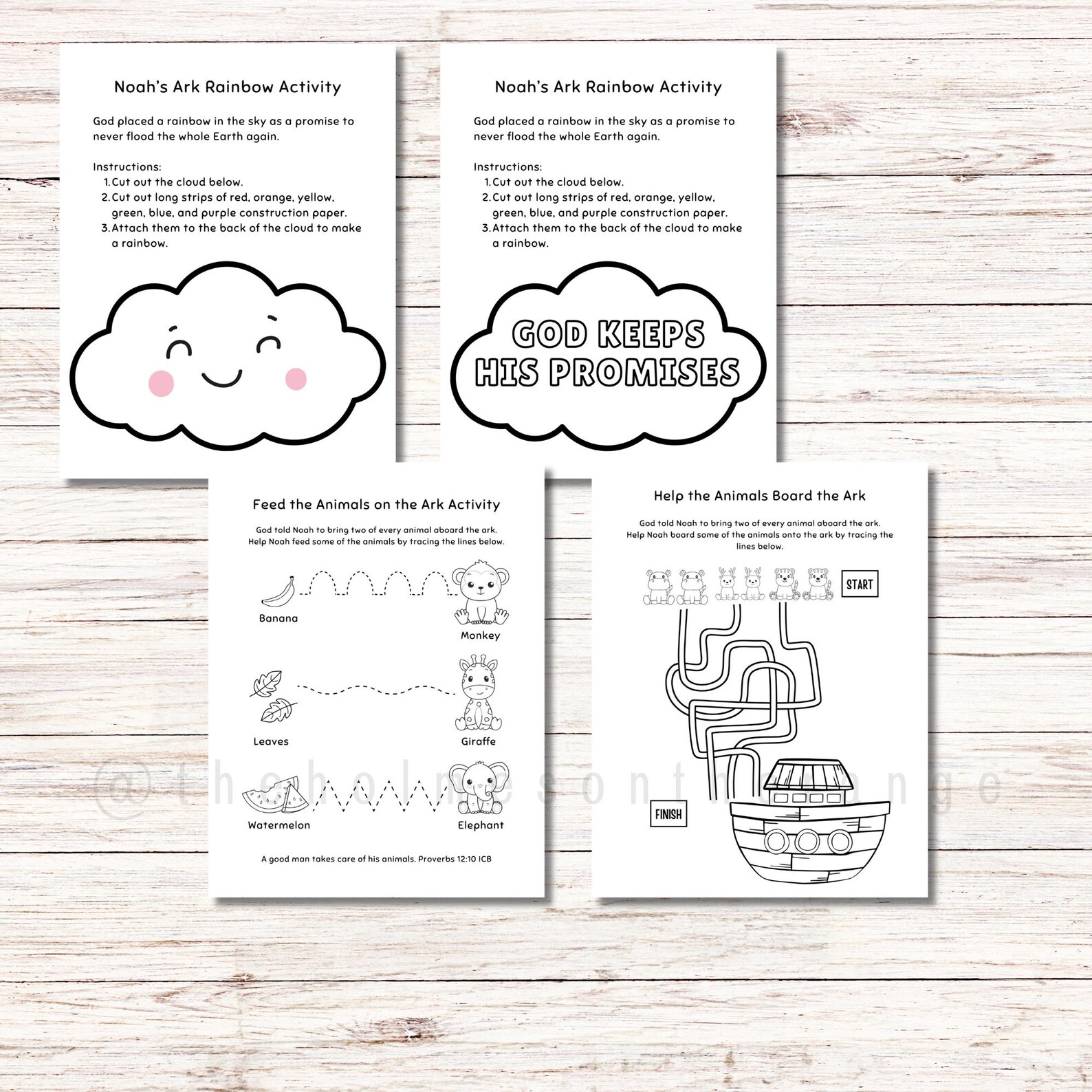 Noah's Ark Bible Study Craft for Kids Letter A Ark Bible Crafts and ...