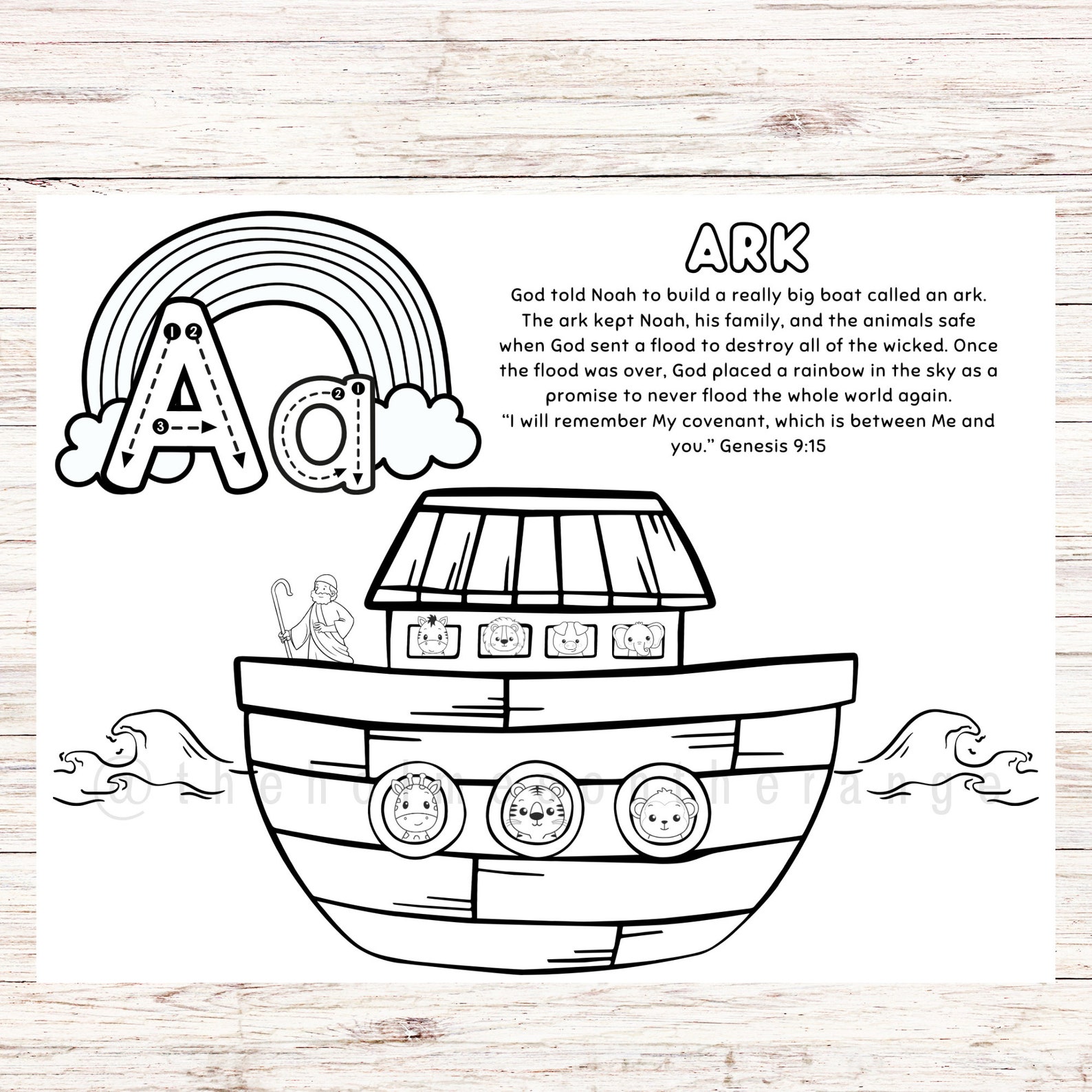 Noah's Ark Bible Study Craft for Kids Letter A Ark Bible Crafts and ...