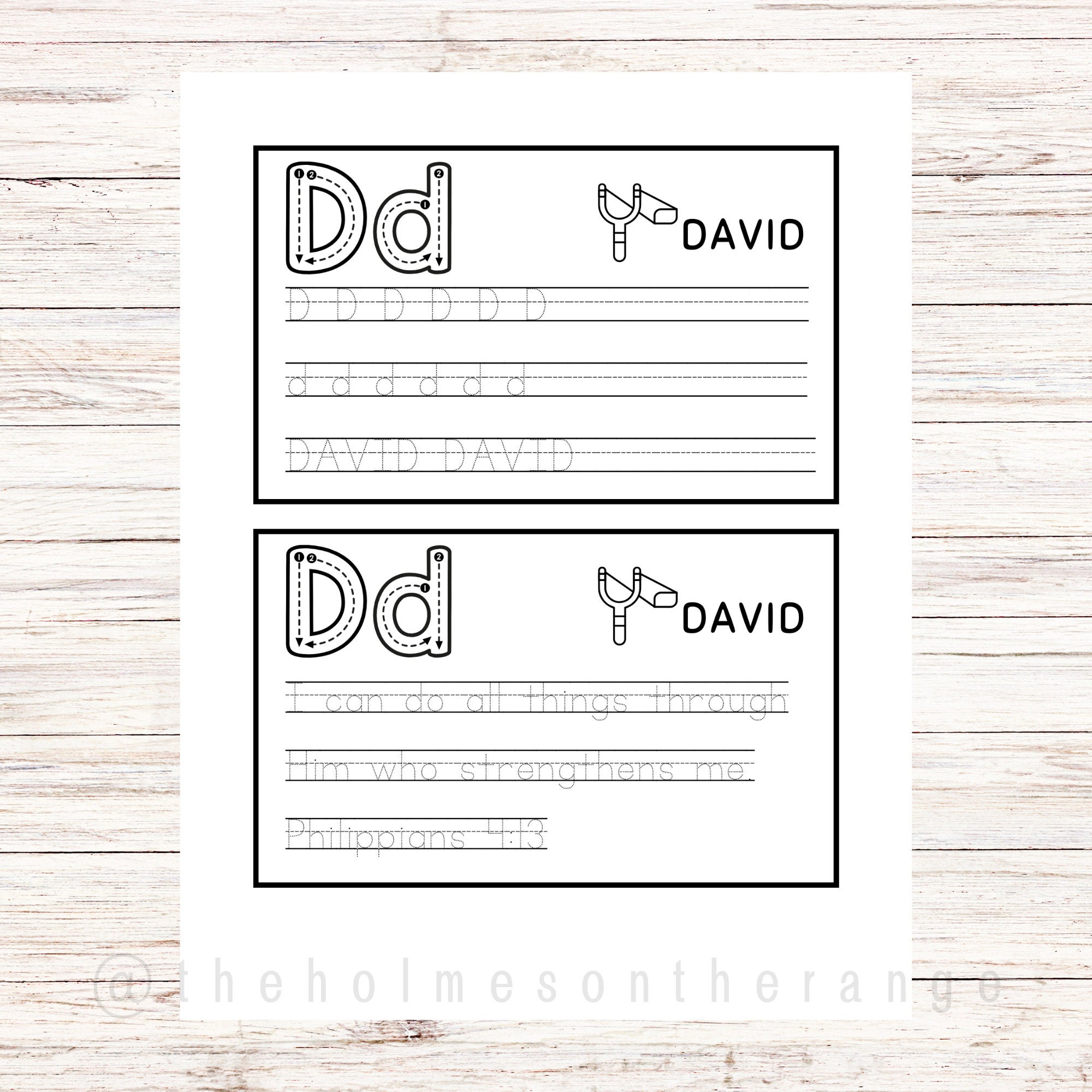 Letter D David Bible Craft for Kids David & Goliath Kids Bible Lesson ...