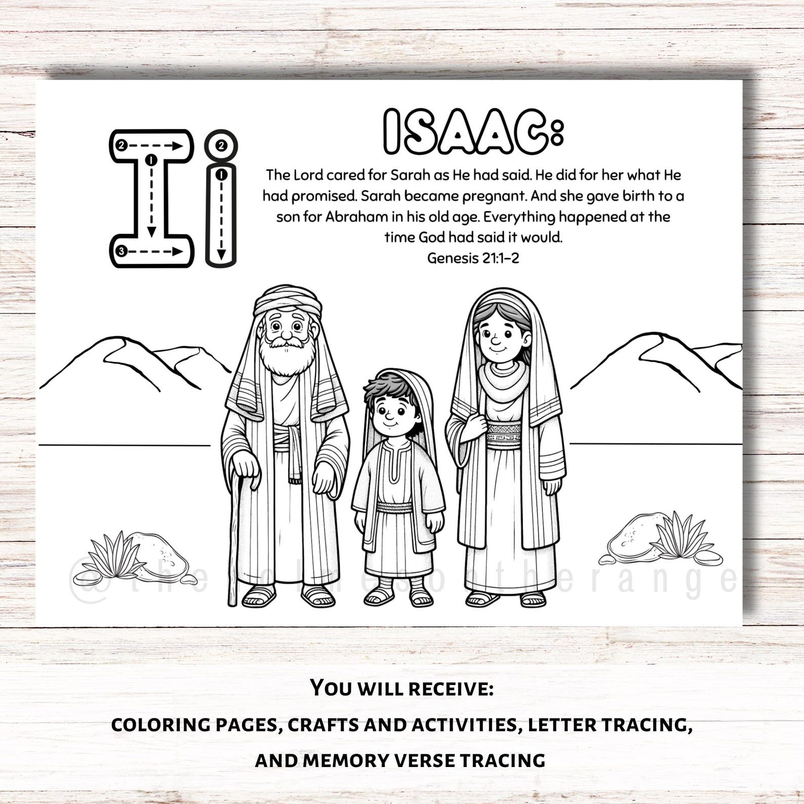 Letter I Isaac Bible Craft for Kids | Abraham & Sarah Kids Bible Lesson ...