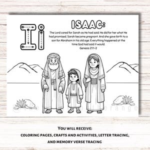 Letter I Isaac Bible Craft for Kids | Abraham & Sarah Kids Bible Lesson ...