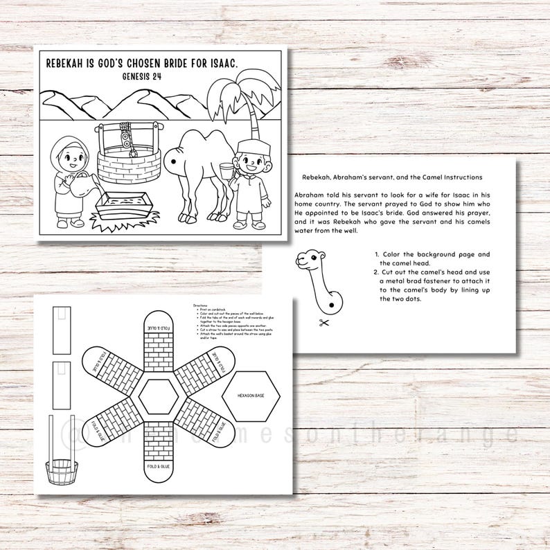 Letra I Manualidad bíblica de Isaac para niños / Lección bíblica para ...