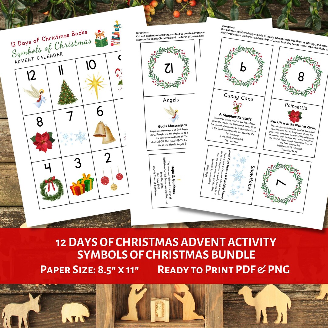 12 Days of Christmas Advent | Kids Advent Activity | Book Advent ...