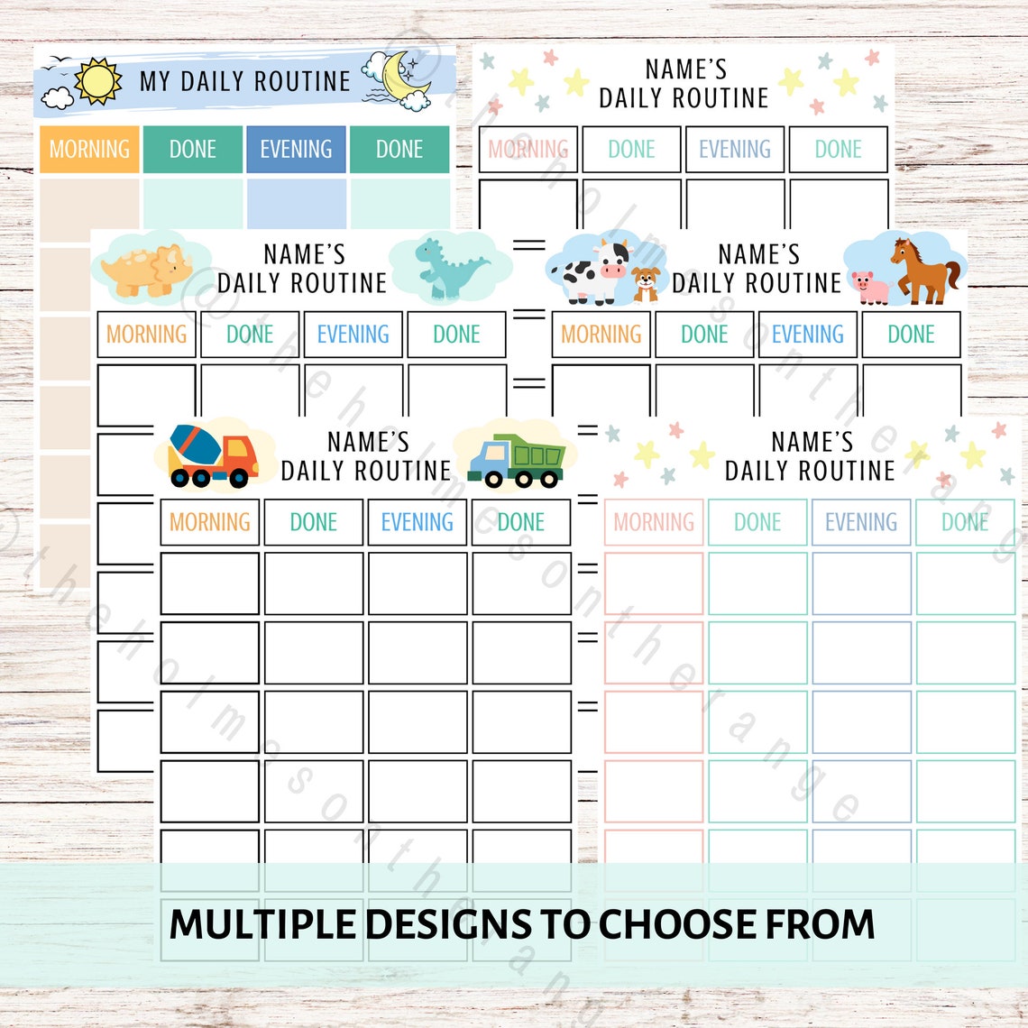 Routine and Chore Chart Bundle for Kids Allowance Tracker - Etsy