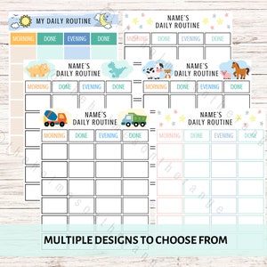 Routine and Chore Chart Bundle for Kids Allowance Tracker - Etsy