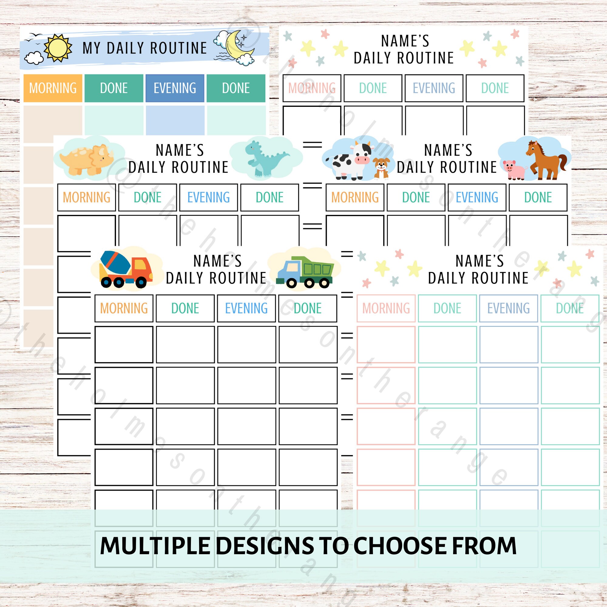 Routine and Chore Chart Bundle for Kids Allowance Tracker - Etsy