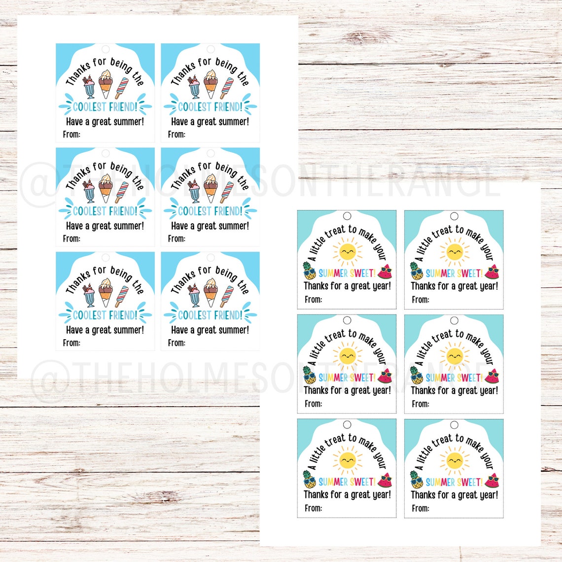 End of the Year Printable Gift Tags for Student Gifts and Teacher Gifts ...