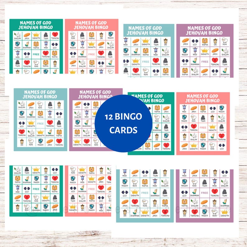 Names of God Coloring Wheel and Bingo Game | Hebrew Names of God | Kids ...