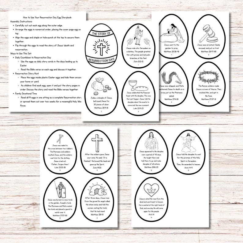 Christian Easter Coloring Pages & Activity Bundle for Kids KJV ...
