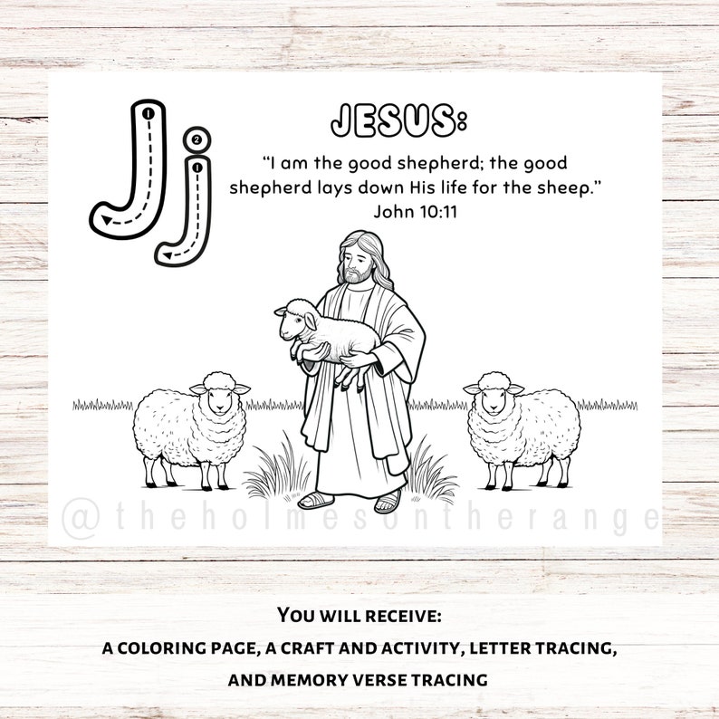 Letter J Jesus Bible Craft Printable for Kids Life of Jesus Bible ...