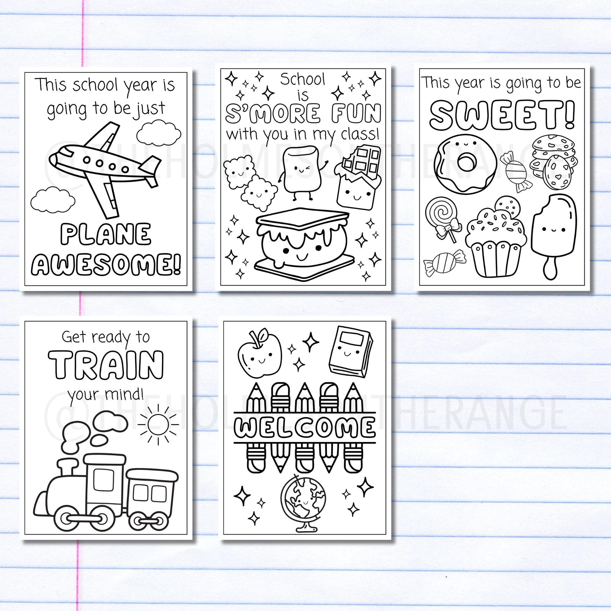Back to School Coloring Pages and Activity Bundle | All About Me Survey ...