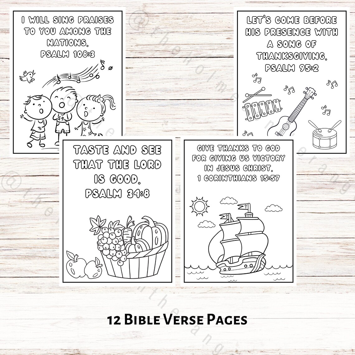Fall Bible Verse Coloring Pages | Thankful Cards & Activities ...