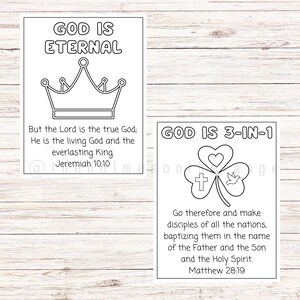 Attributes of God Snack Mix Label, Bible Verse Coloring Pages, Trinity ...
