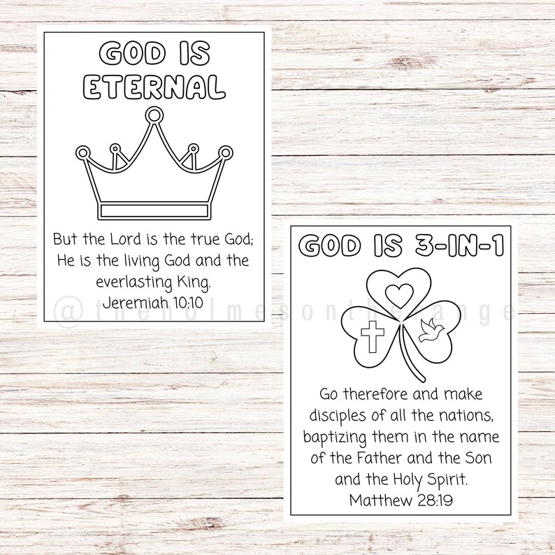 Attributes of God Snack Mix Label, Bible Verse Coloring Pages, Trinity ...