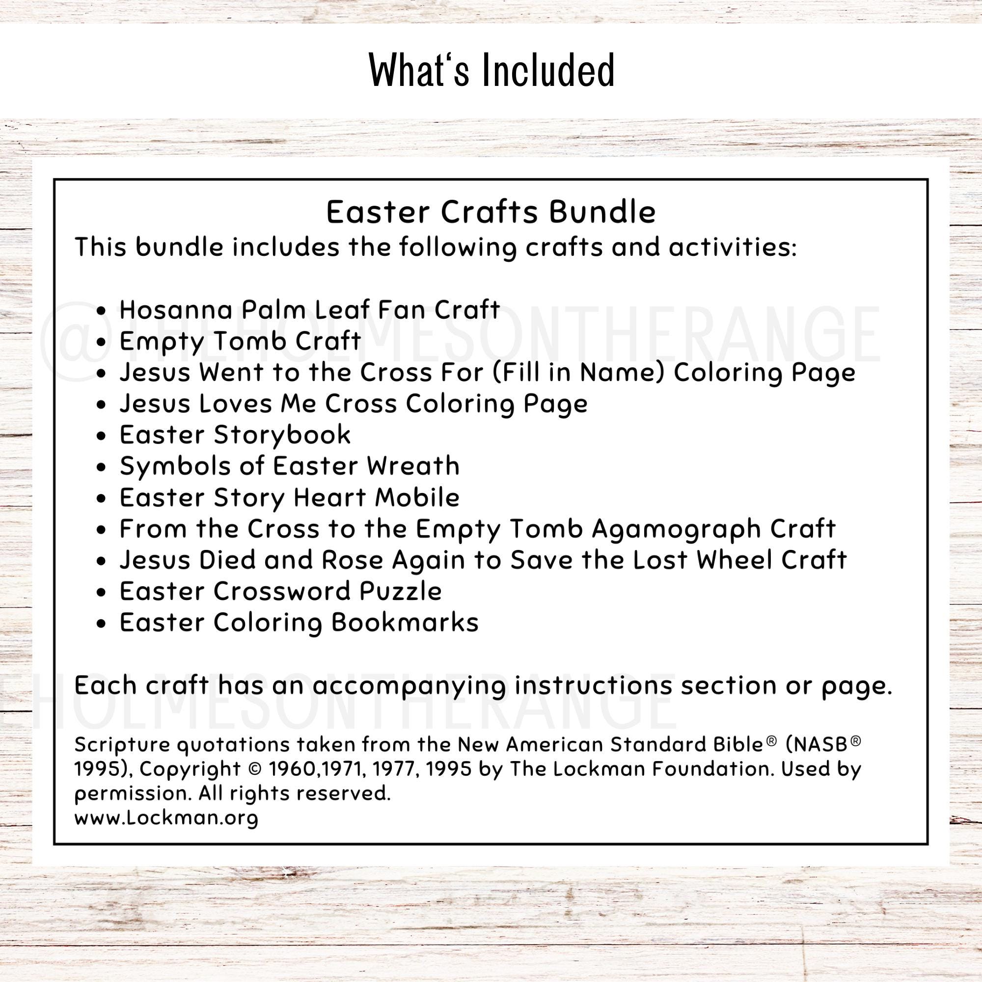 Easter Craft and Activity Bundle for Kids | Holy Week Crafts ...