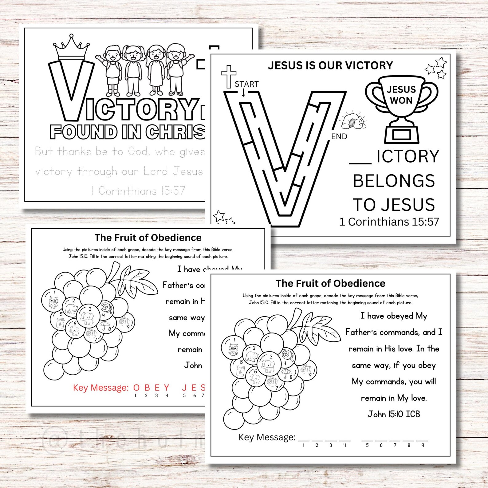 Letter V Vine Bible Craft for Kids | Jesus is the True Vine John 15 ...