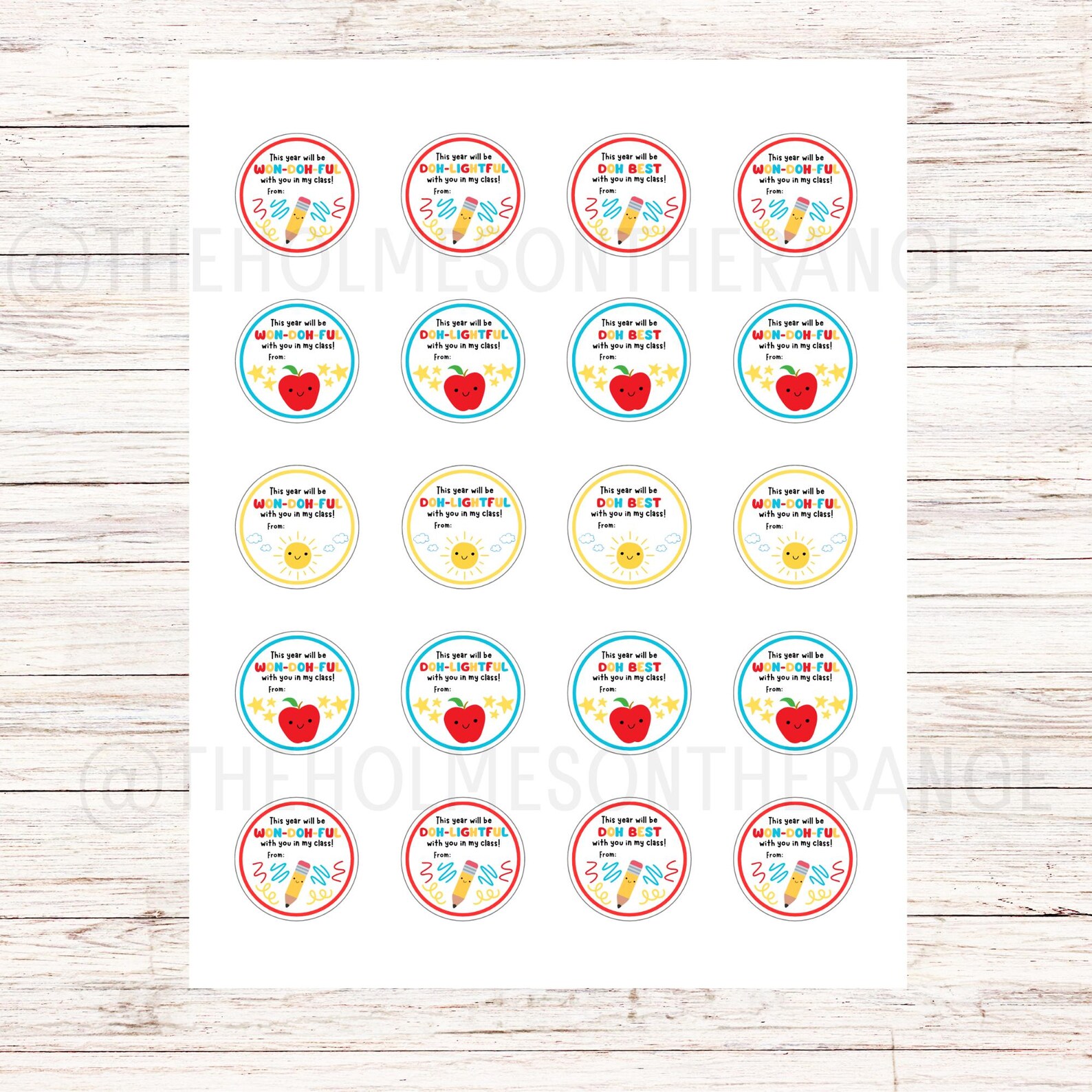 Back to School Play Doh Lid Label Template First Day of School ...