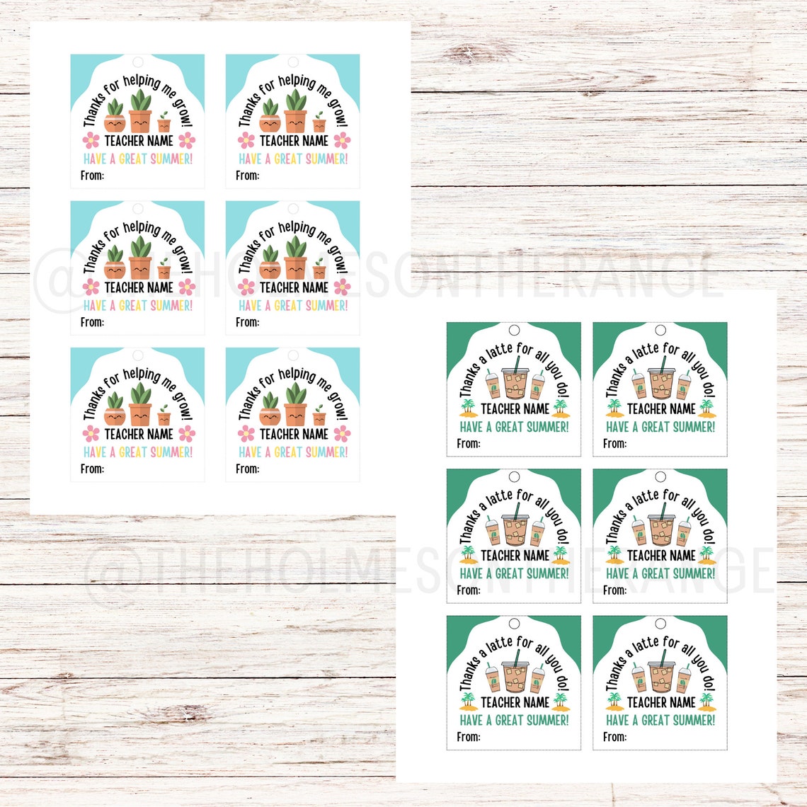 End of the Year Printable Gift Tags for Student Gifts and Teacher Gifts ...