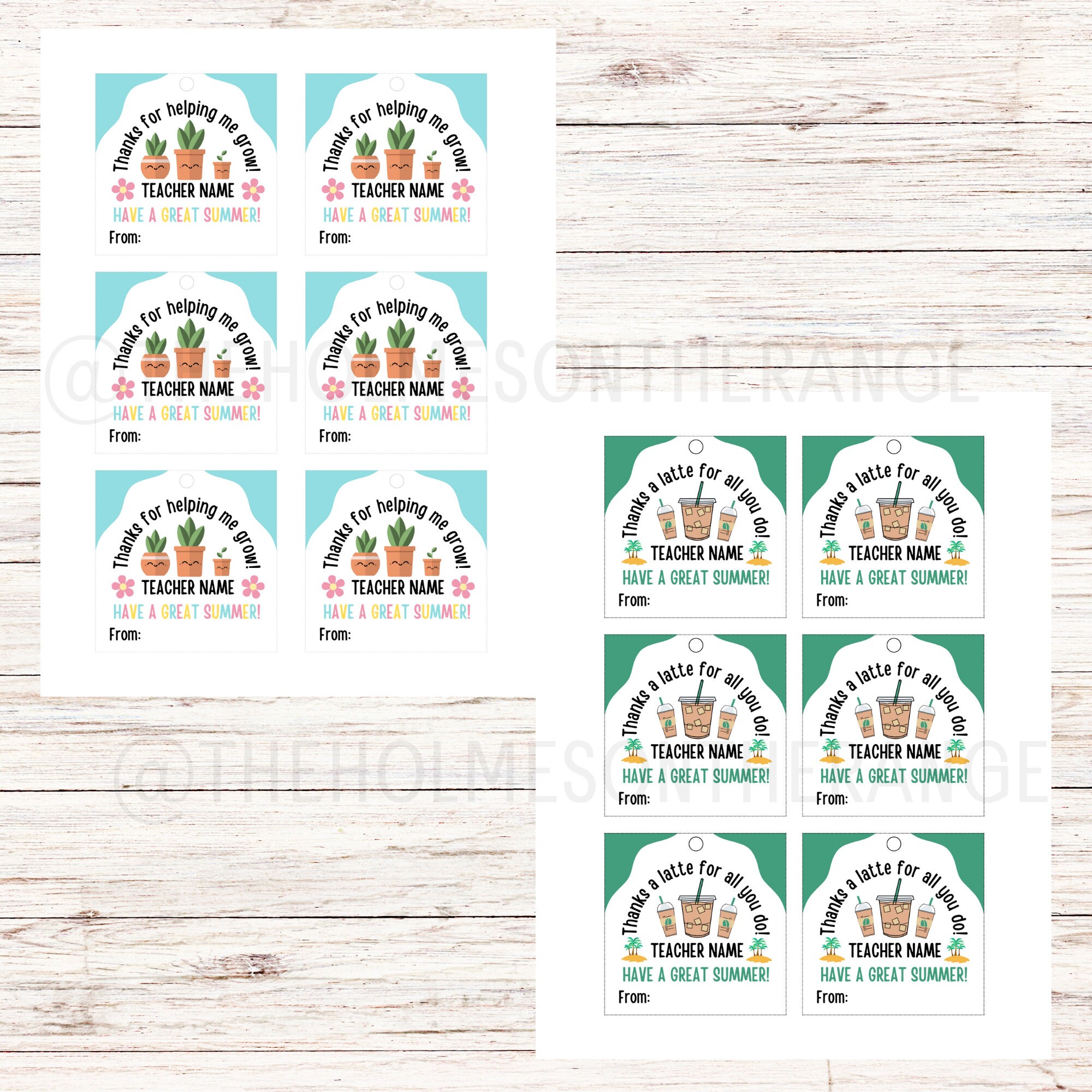 End of the Year Printable Gift Tags for Student Gifts and Teacher Gifts ...