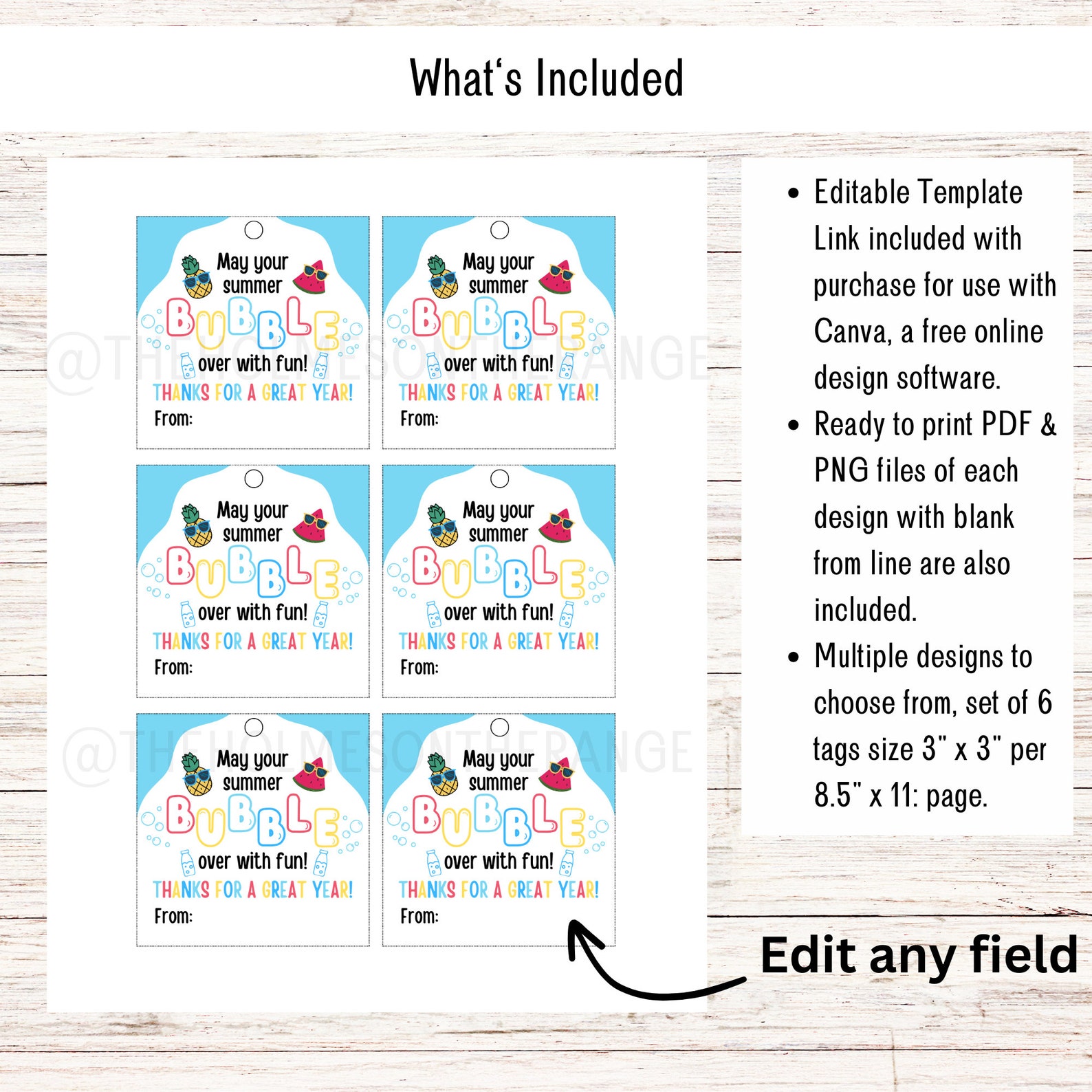 End of the Year Printable Gift Tags for Student Gifts and Teacher Gifts ...