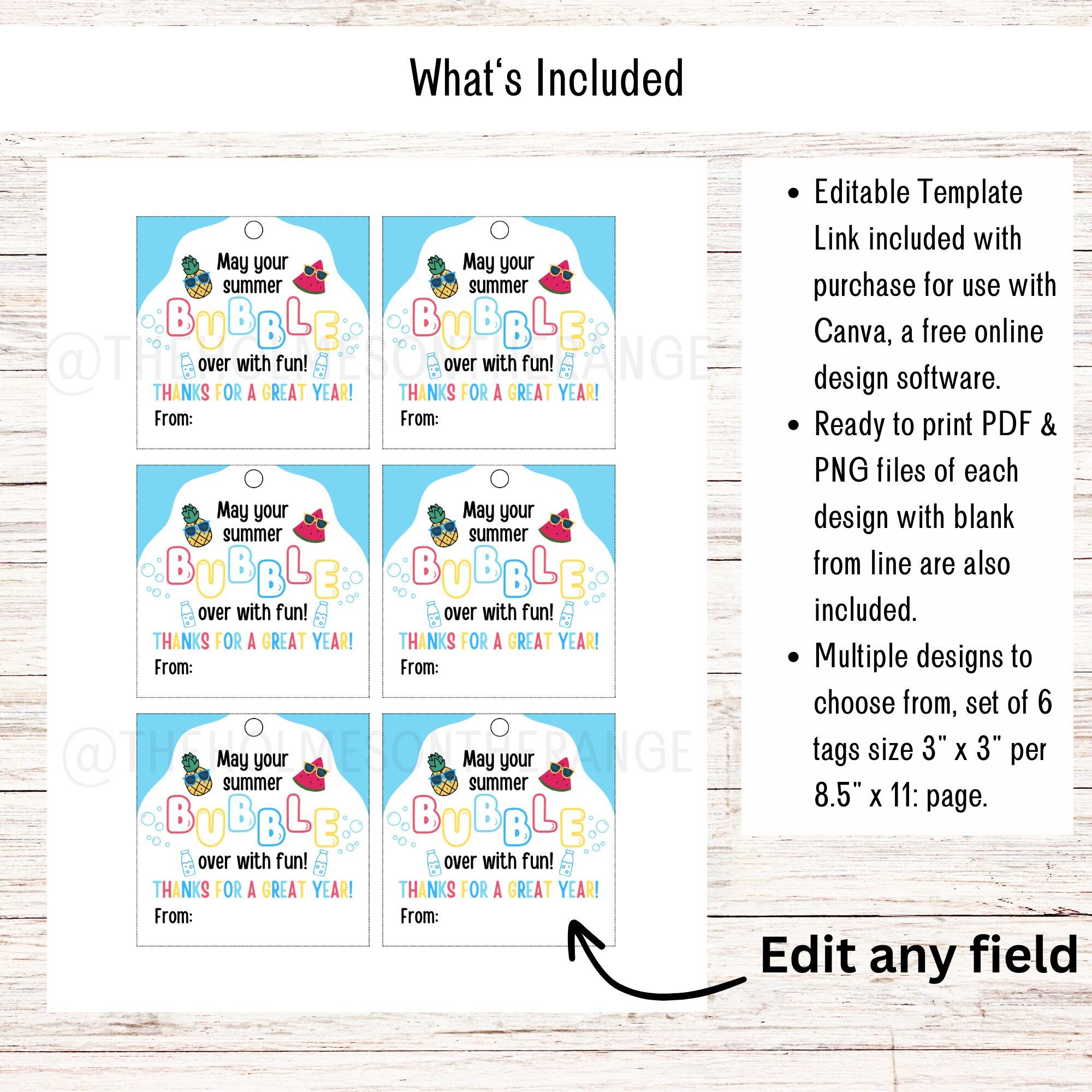 End of the Year Printable Gift Tags for Student Gifts and Teacher Gifts ...