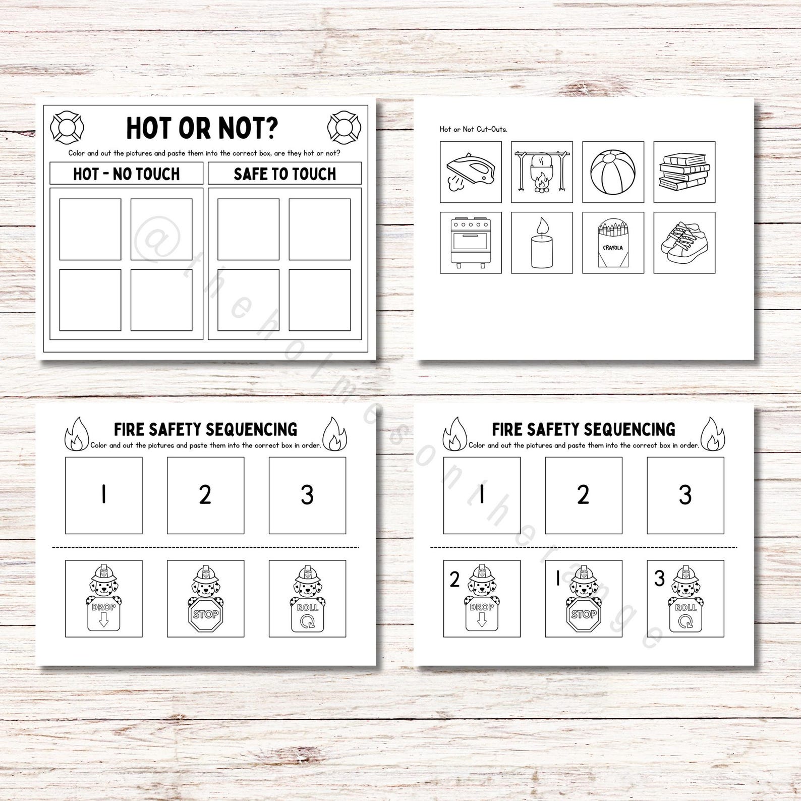 Fire Safety Printable Activity Bundle for Kids | Fire Safety Month ...
