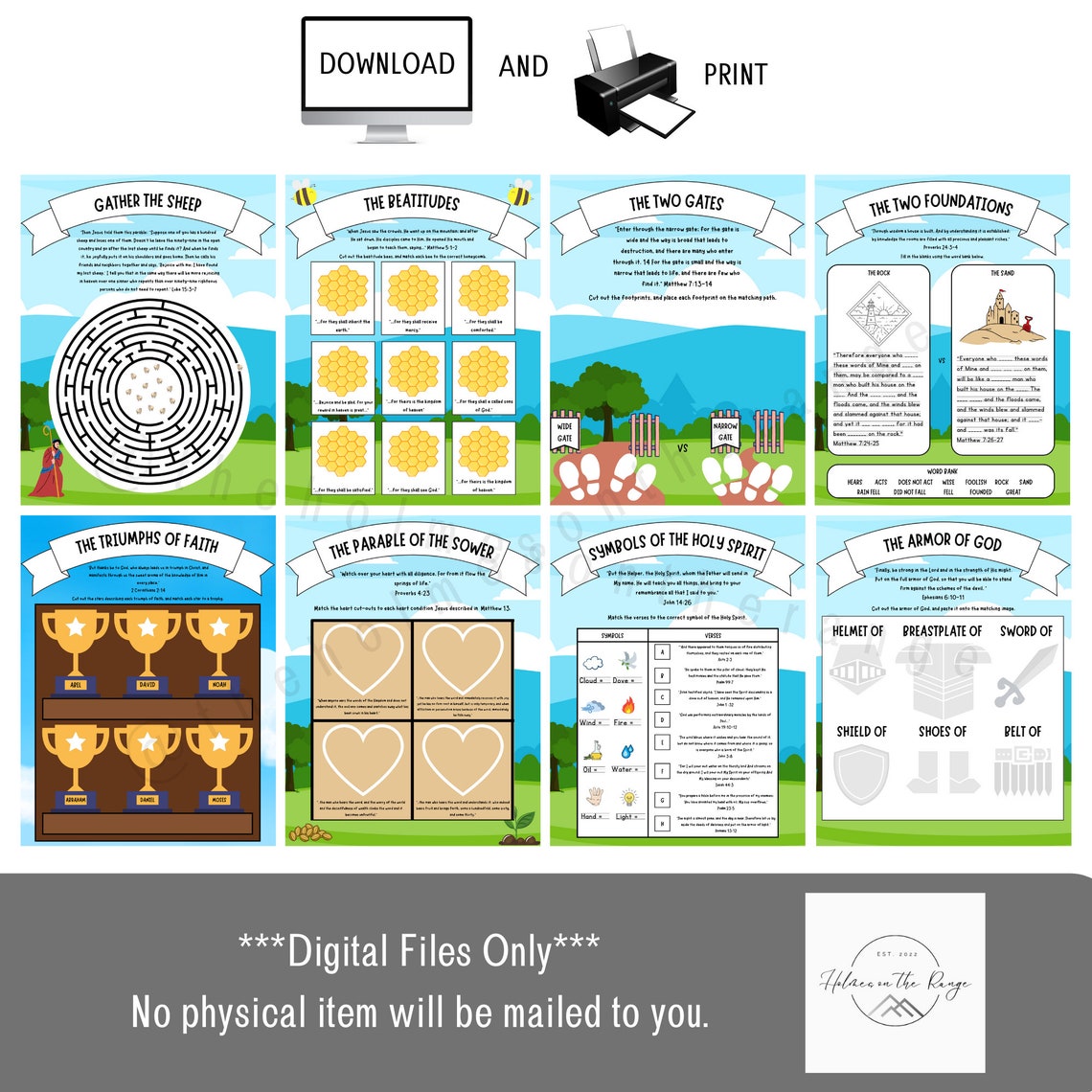Bible Busy Book for Kids Printable Activity Sheets Church Busy Binder ...