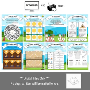 Bible Busy Book for Kids Printable Activity Sheets | Church Busy Binder ...