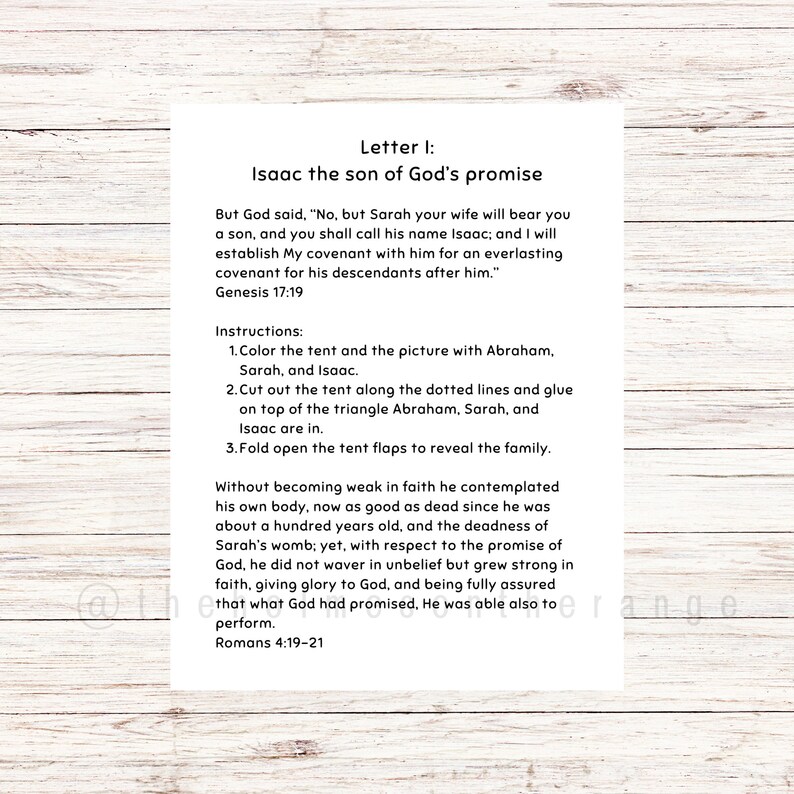 Letter I Isaac Bible Craft for Kids Abraham & Sarah Kids Bible Lesson ...