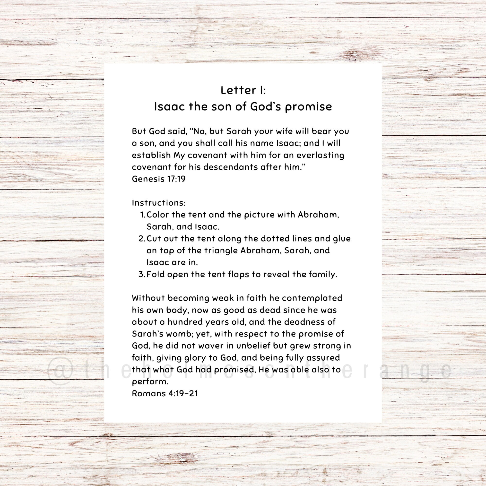 Letter I Isaac Bible Craft for Kids Abraham & Sarah Kids Bible Lesson ...