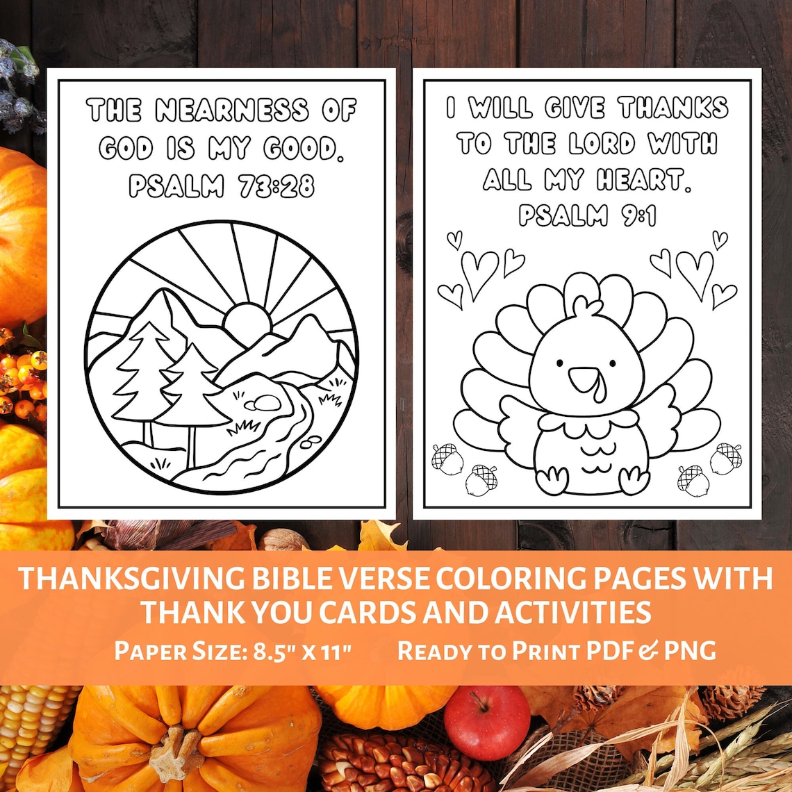 Fall Bible Verse Coloring Pages | Thankful Cards & Activities ...
