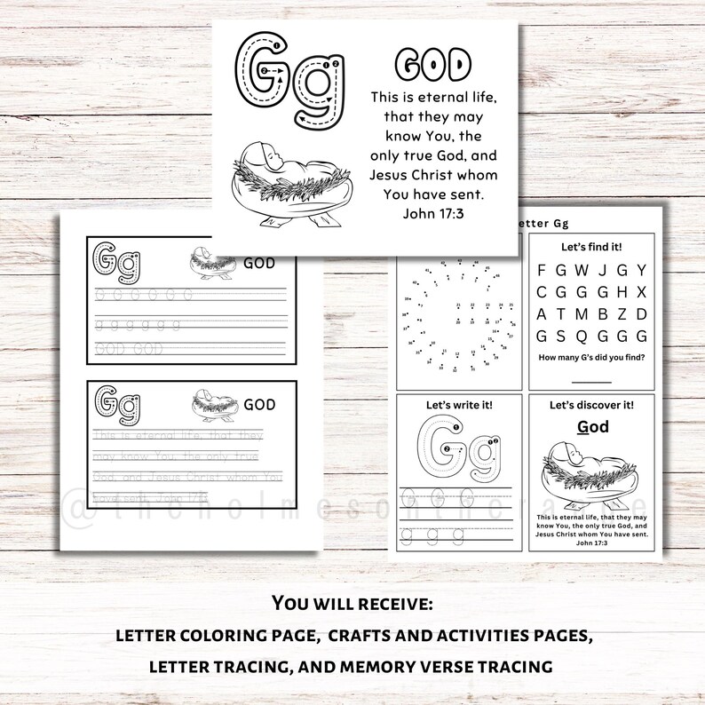 Letter G God Bible Crafts for Kids K-5 | Abcs of the Bible | Heaven ...