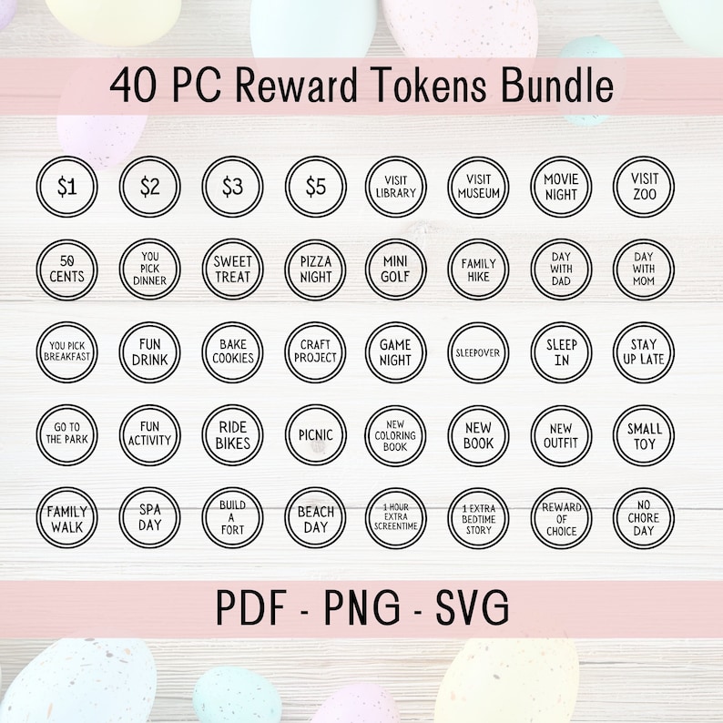 Easter Egg Reward Tokens Printable | Easter Basket Token | Digital ...