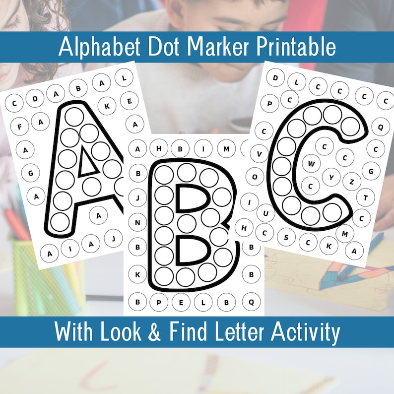Alphabet Dot Marker Printable Pages | Preschool Kindergarten Homeschool ...
