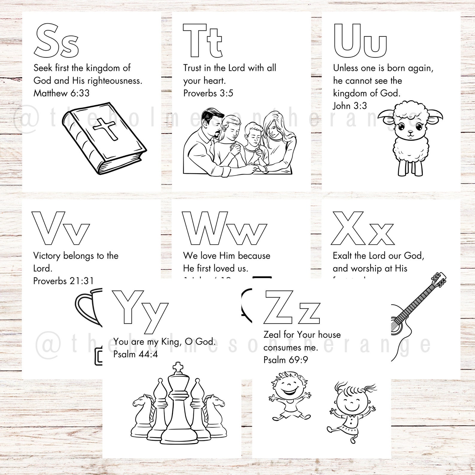 Alphabet Bible Verse Cards ABC Scripture Cards for Kids ABC Memory ...