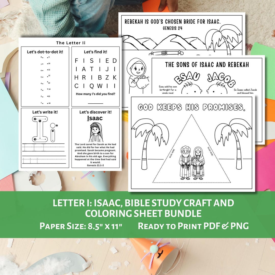 Letter I Isaac Bible Craft for Kids | Abraham & Sarah Kids Bible Lesson ...