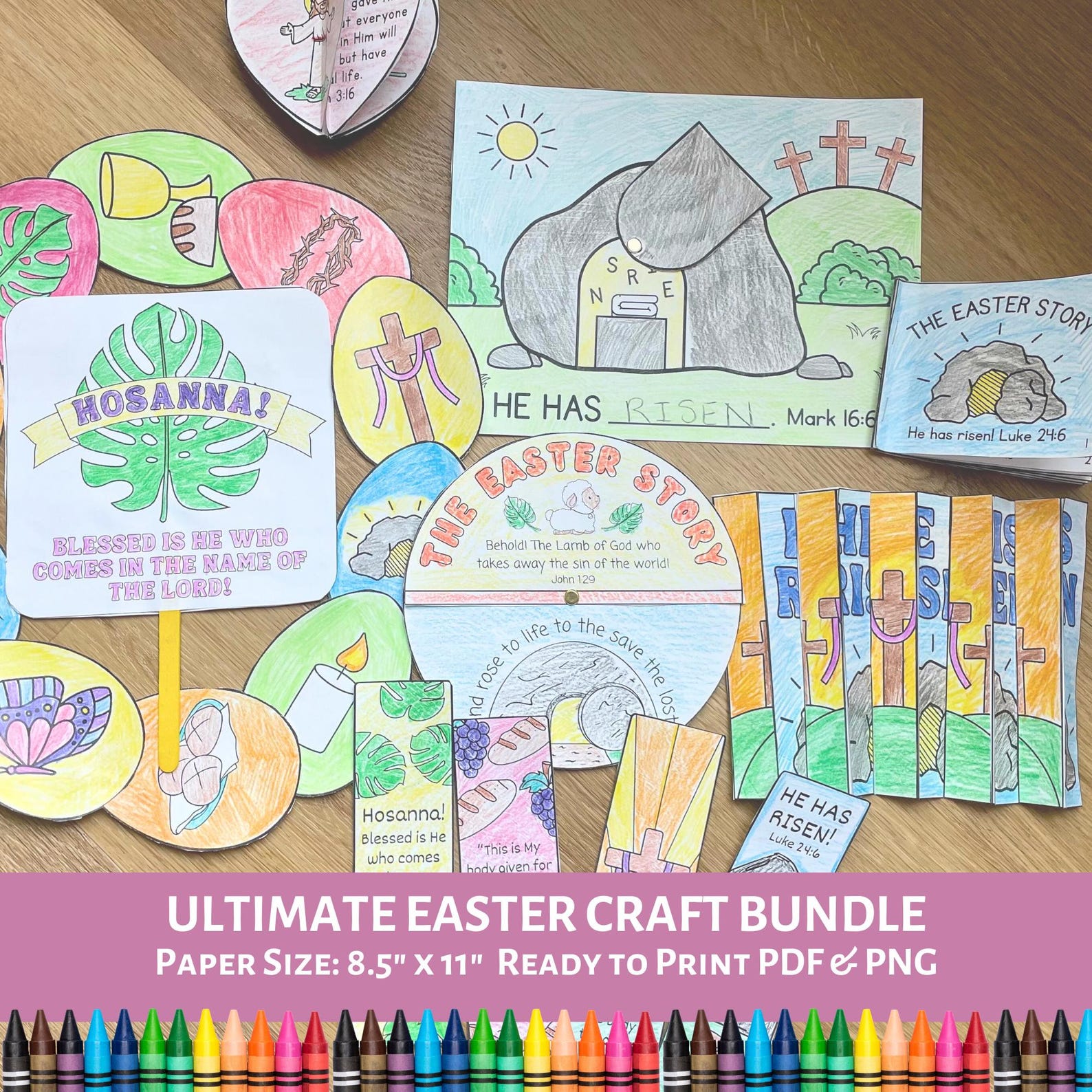Easter Craft and Activity Bundle for Kids | Holy Week Crafts ...