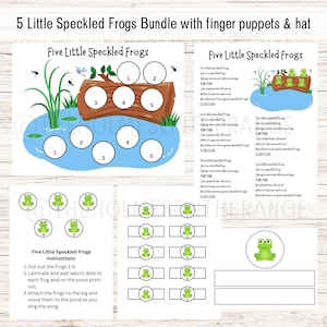 Nursery Rhyme Prop Bundle | 5 Little Speckled Frogs Old Macdonald the ...